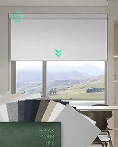 Amazon.com: Yoolax Motorized Blinds with Remote, Blackout Smart Blinds for Windows Motorized ...