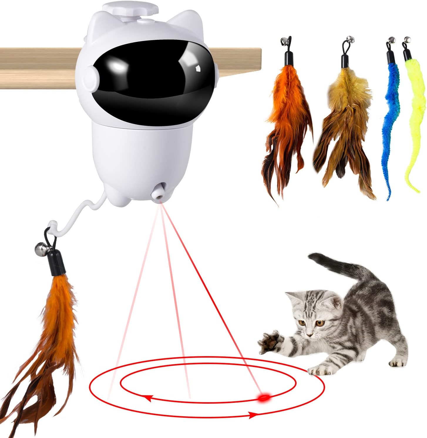Amazon.com : Biubiucat Cat Toys for Indoor Cats: Rechargeable Automatic ...