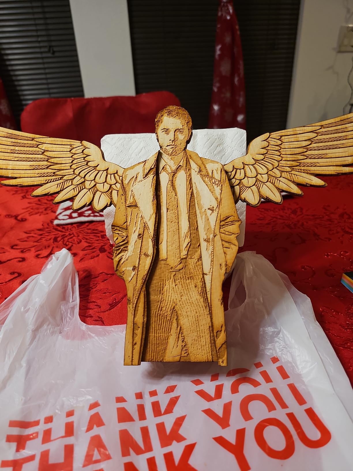 Amazon.com: Crafts - Castiel Christmas Tree Topper 15x8x2in UNASSEMBLED ...