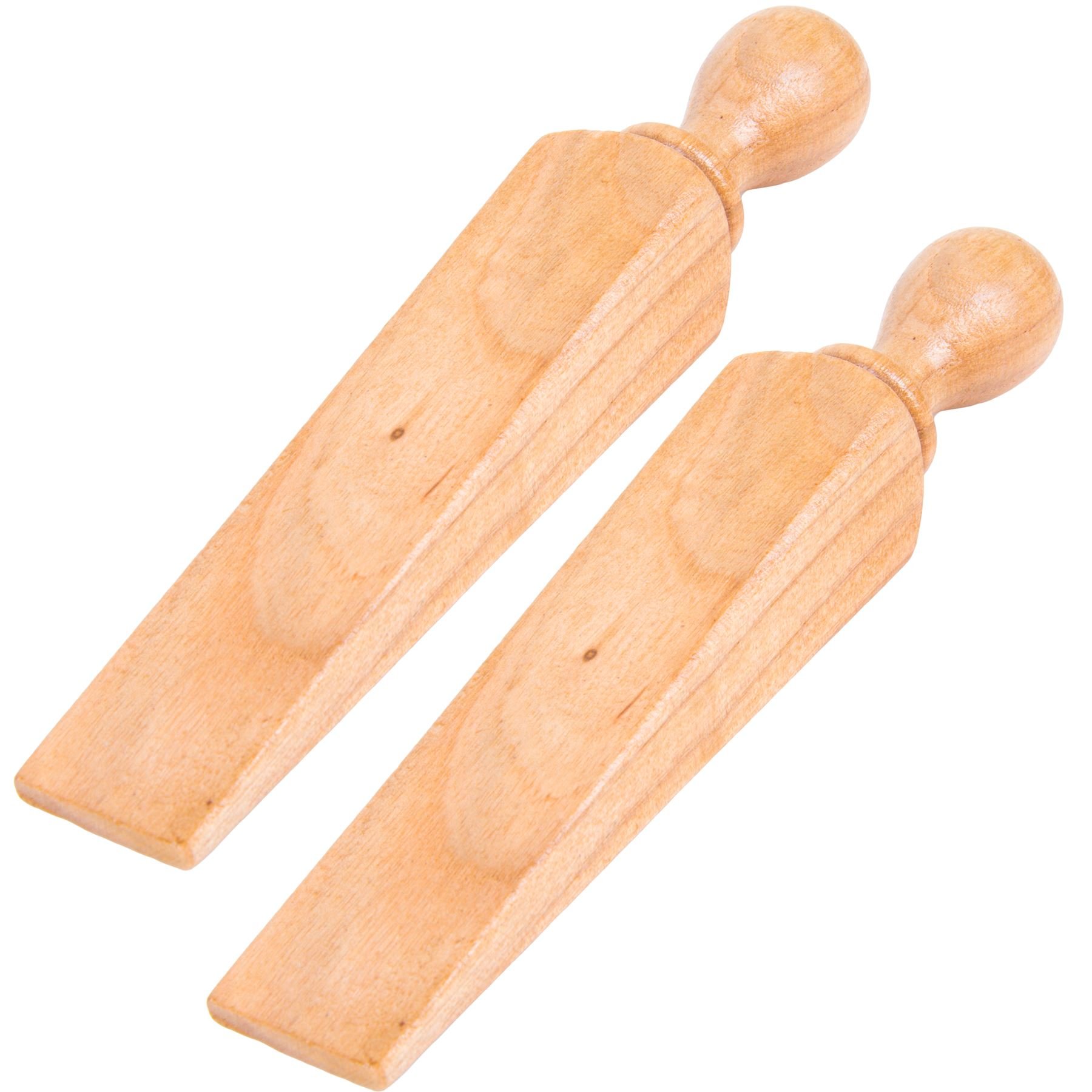 2x Large Traditional Door Wedge Stops - Solid Wooden Stoppers : Amazon ...