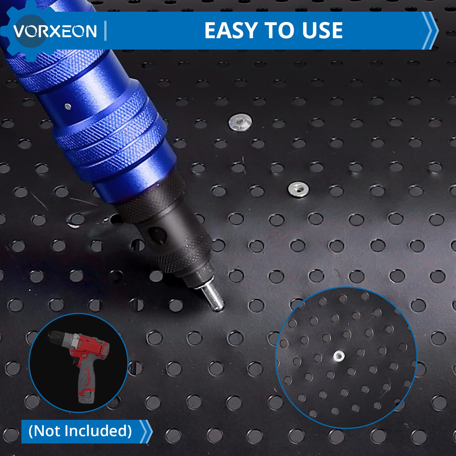 Snapklik.com : VORXEON Cordless Rivet Drill Adapter Attachment ...