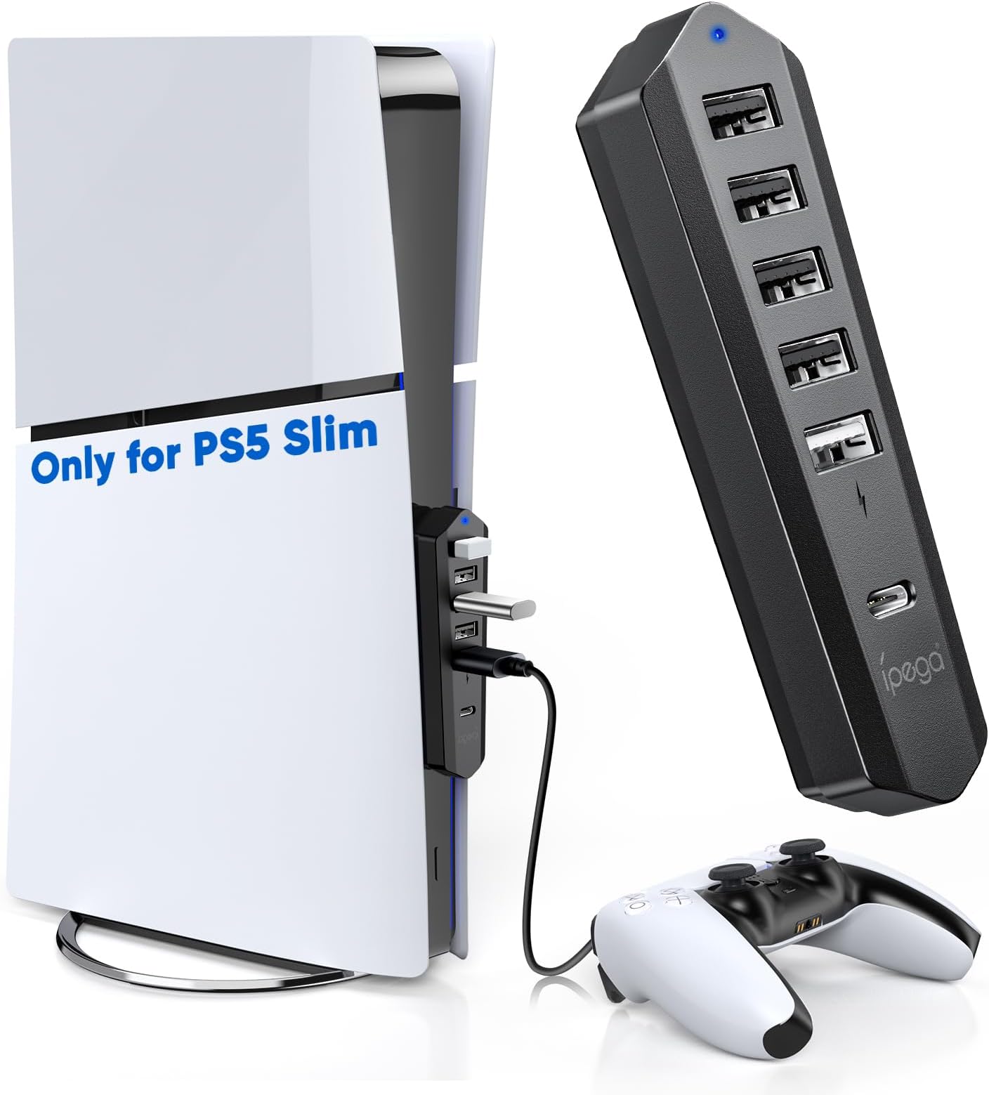 Amazon.com: TNP USB Hub for PS5 Console - High-Speed USB Port Extender ...