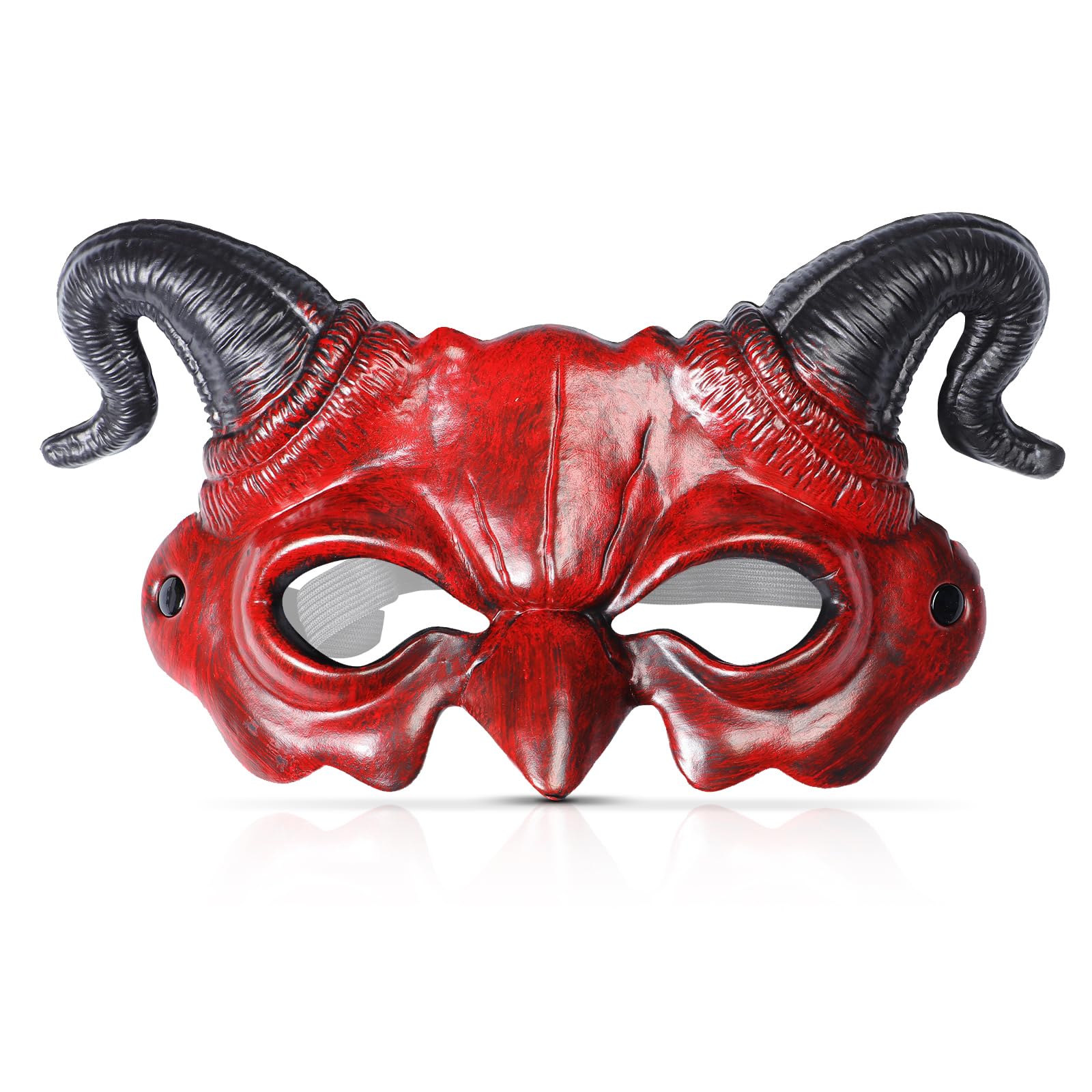 Red Devil Face Halloween Red Devil Mask Hooded Hood Face Cover Grim