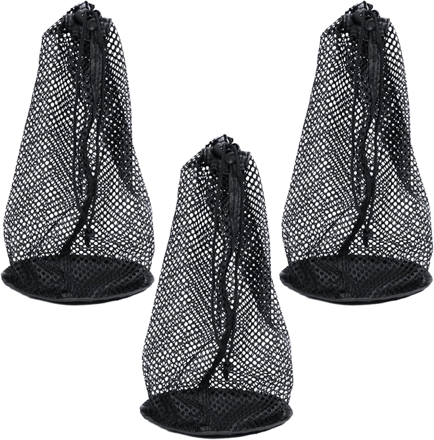 Auto-plaza 3Pcs Nylon Golf Ball Bag Drawstring Mesh Pouch, Stores 48-56 ...