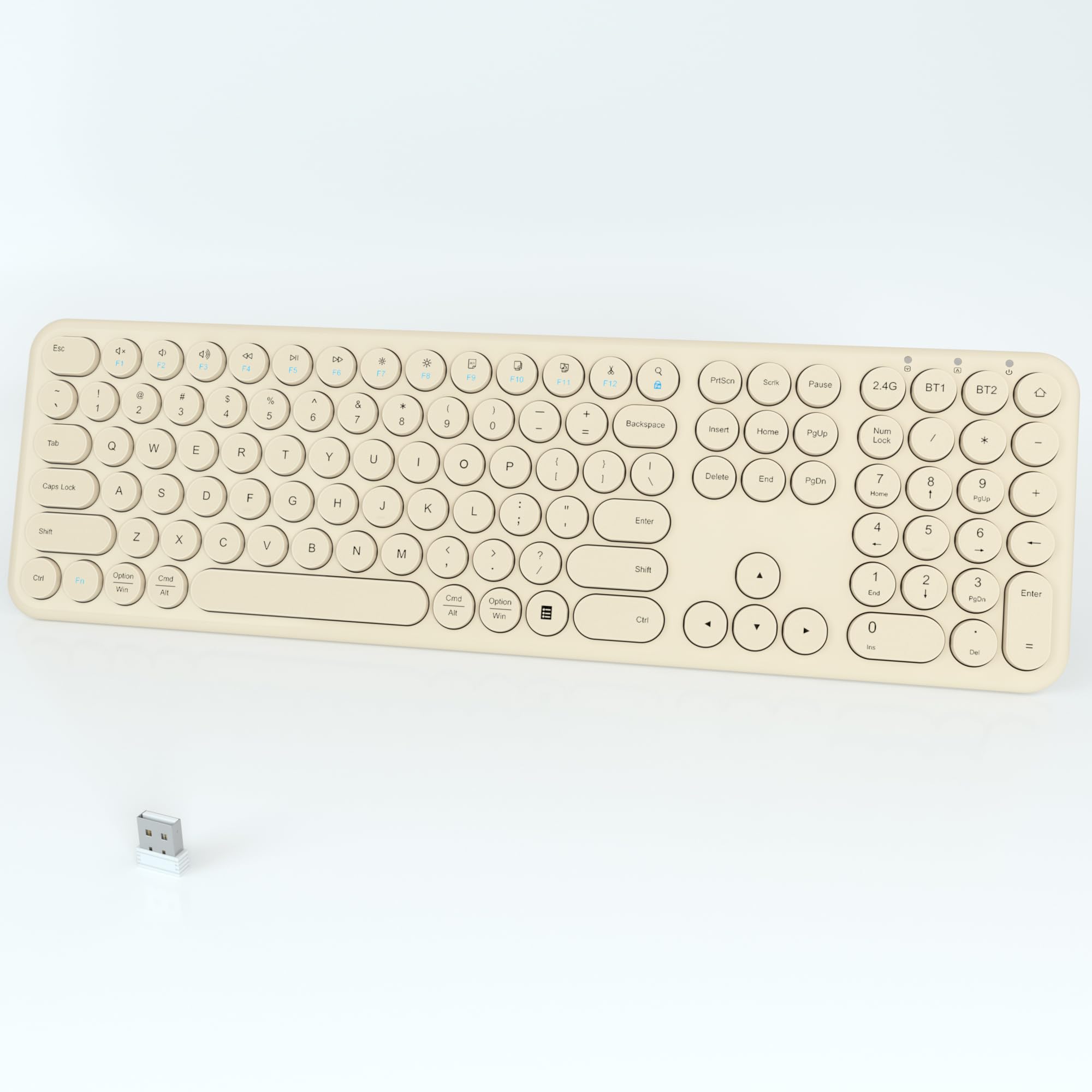 Amazon.com: Quiet Bluetooth Keyboard - Multi-Device Aesthetic Wireless ...