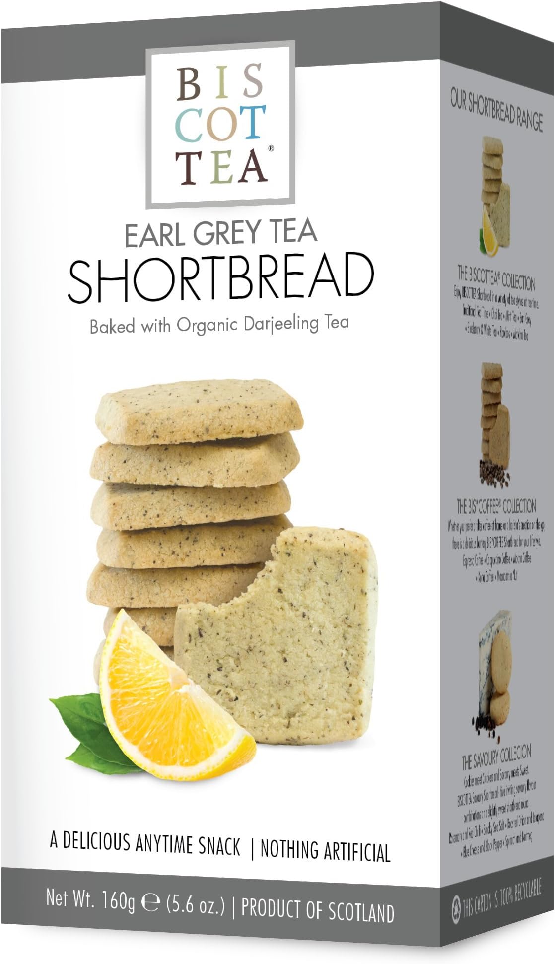 Amazon.com: BISCOTTEA Earl Grey Tea Shortbread Cookies (8 Cookies ...