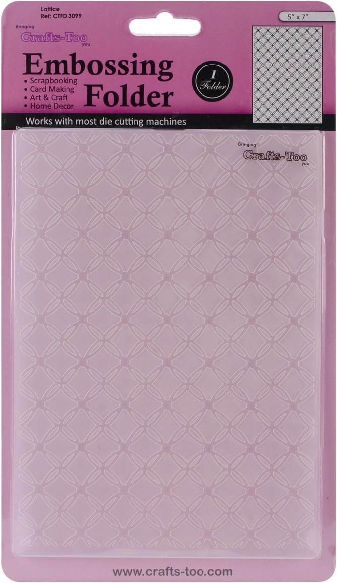 Amazon.com: Ecstasy Crafts Crafts-Too Embossing Folder, 5-Inch by 7 ...