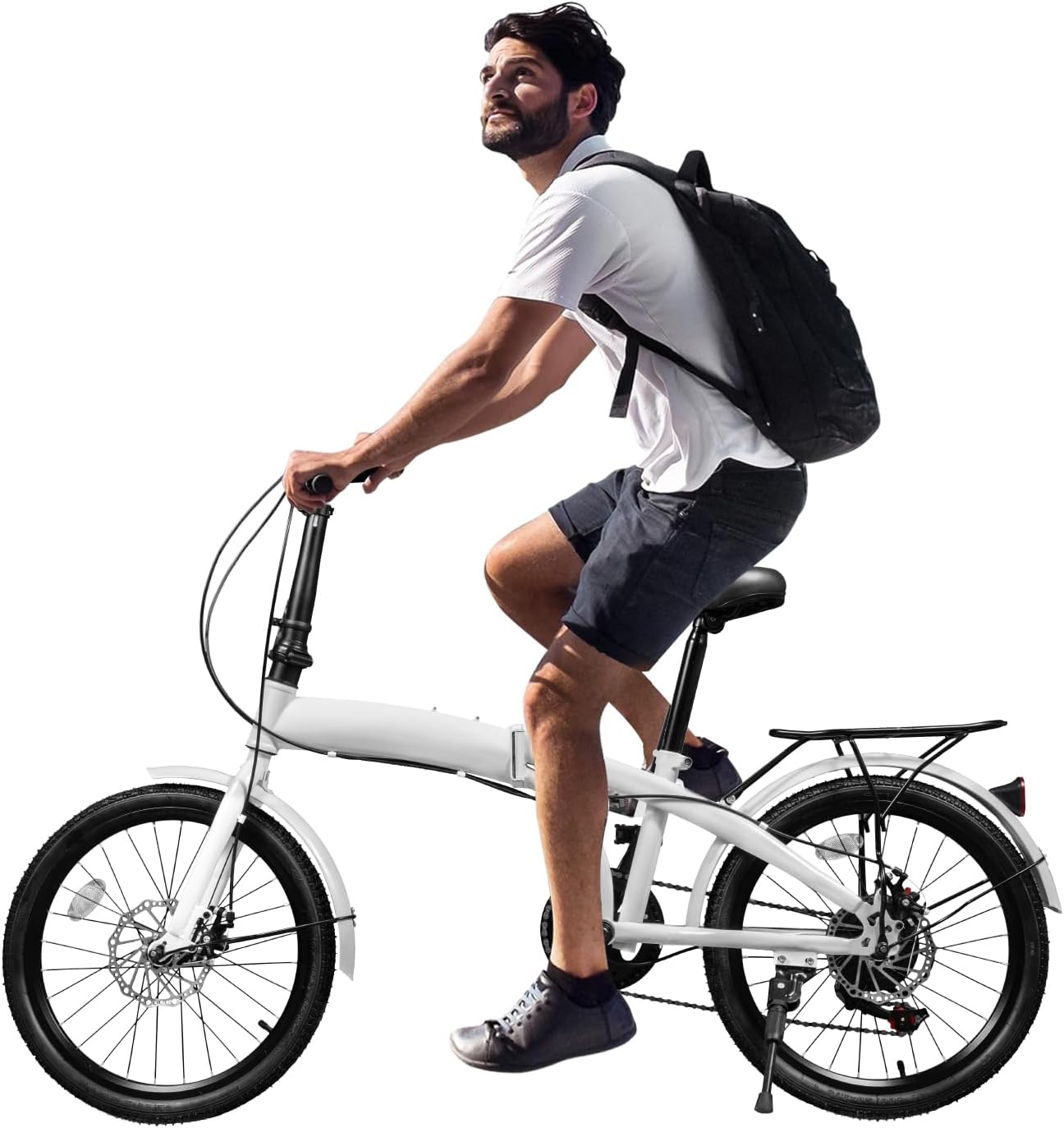 Amazon.com : TFCFL 20-inch Wheel 7-Speed Adult Folding Bicycle ...