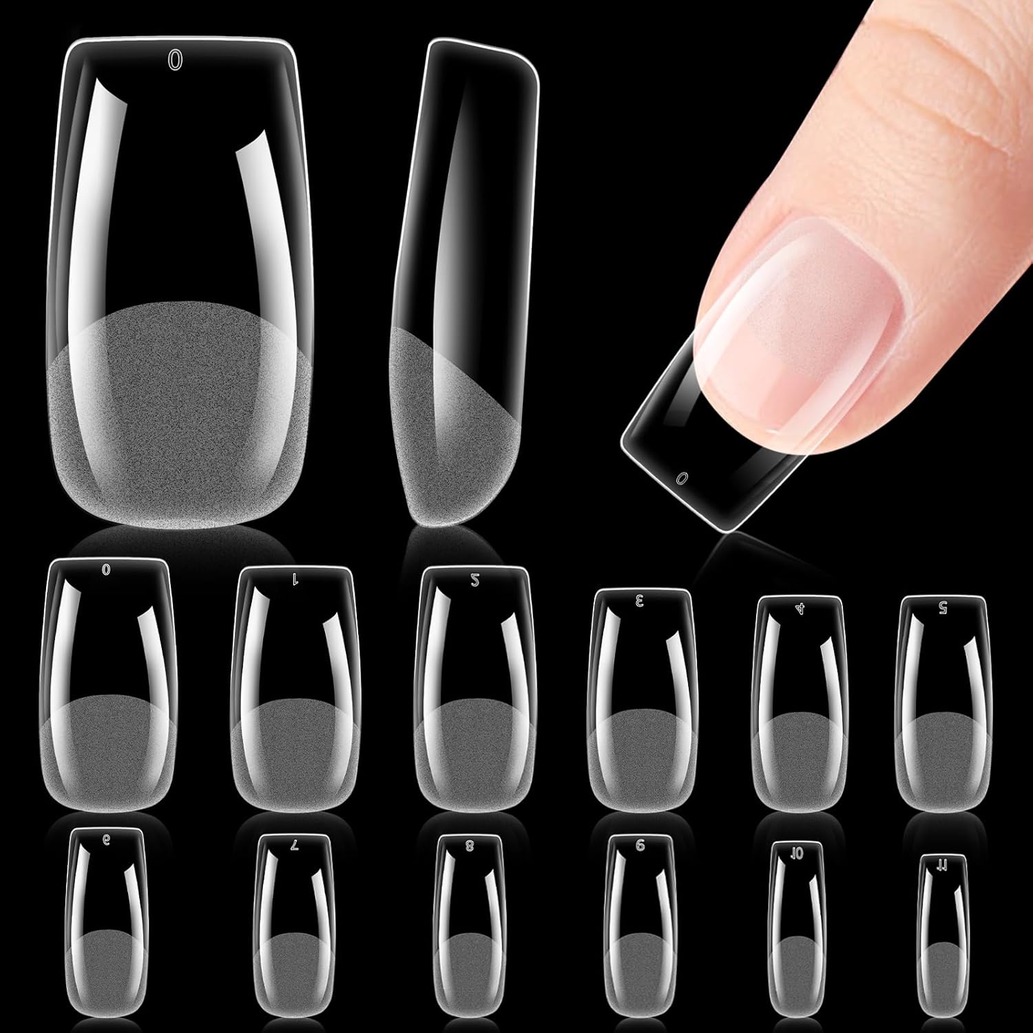 Amazon.com: 240 PCS Soft Gel Nail Tips Kit,Soft Gel Full Cover Nail ...