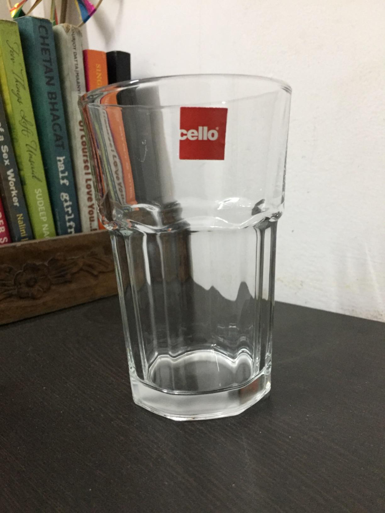Buy Cello Bello Glass Tumbler Set, 300 ml, Set of 2, Transparent Online ...