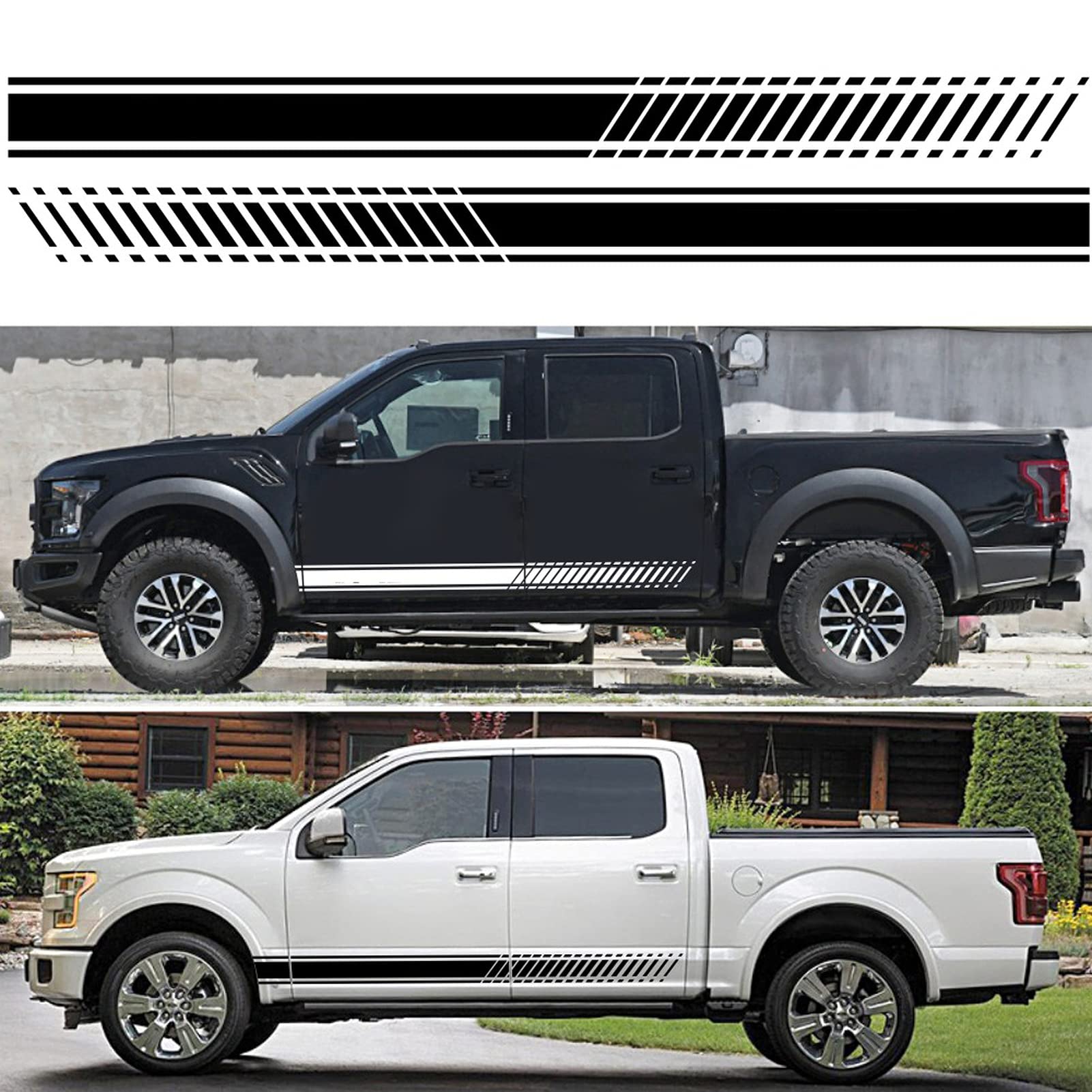 Buy Car Side Skirt Stickers stripe decal Vinyl Decals, For Ford F150 F ...