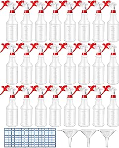 Amazon.com: Eccliy 20 Pack 16 Oz Empty Spray Bottles for Cleaning, Leak Proof Spray Bottles with ...