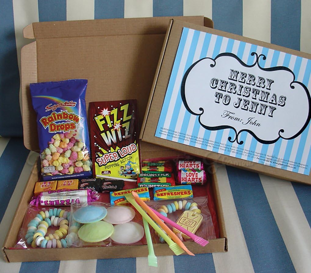 Personalised Retro Sweets Gift Box - Small : Amazon.co.uk: Grocery