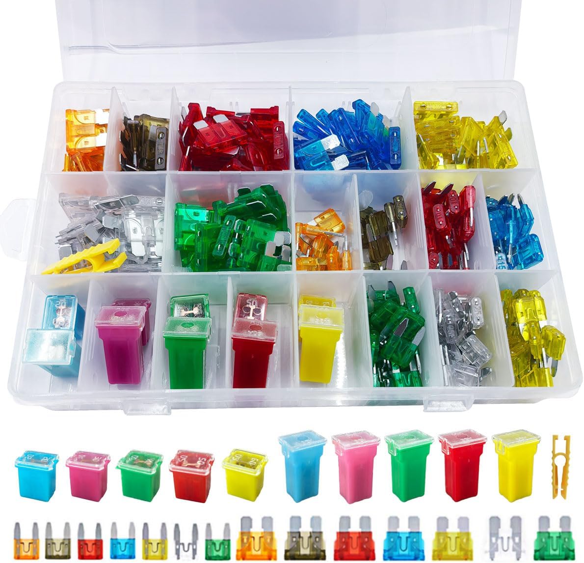 Amazon.com: 250PCS Automotive Fuses Assortment Kit, Blade-Type ...