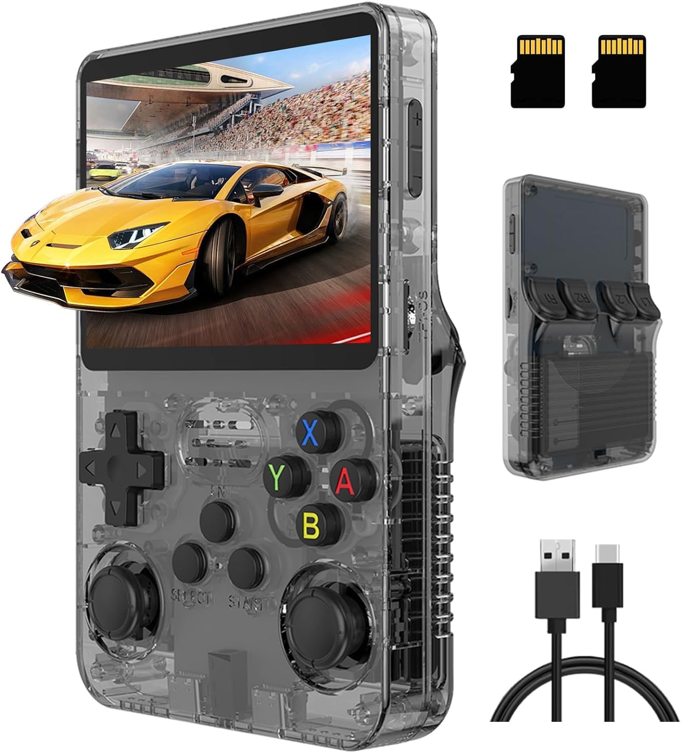R36S 64GB Handheld Retro Gaming Console, Built-in over 15000+ Classic ...