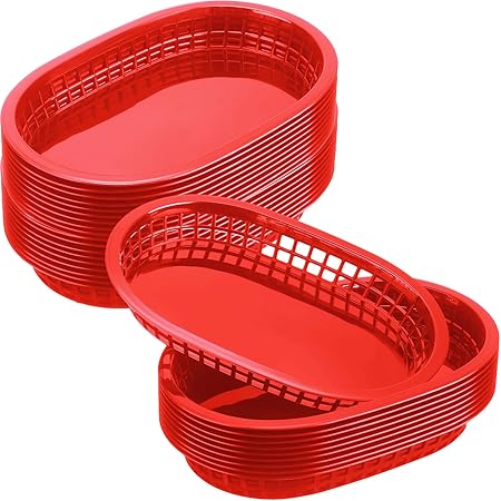Amazon.com: Potchen 60 Pack Fast Food Baskets for Serving,10.5'' x 7 ...