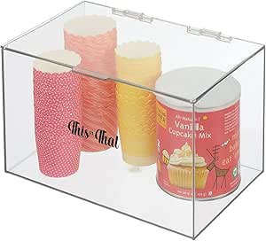 Amazon.com: mDesign Plastic Stackable Kitchen Pantry Cabinet ...