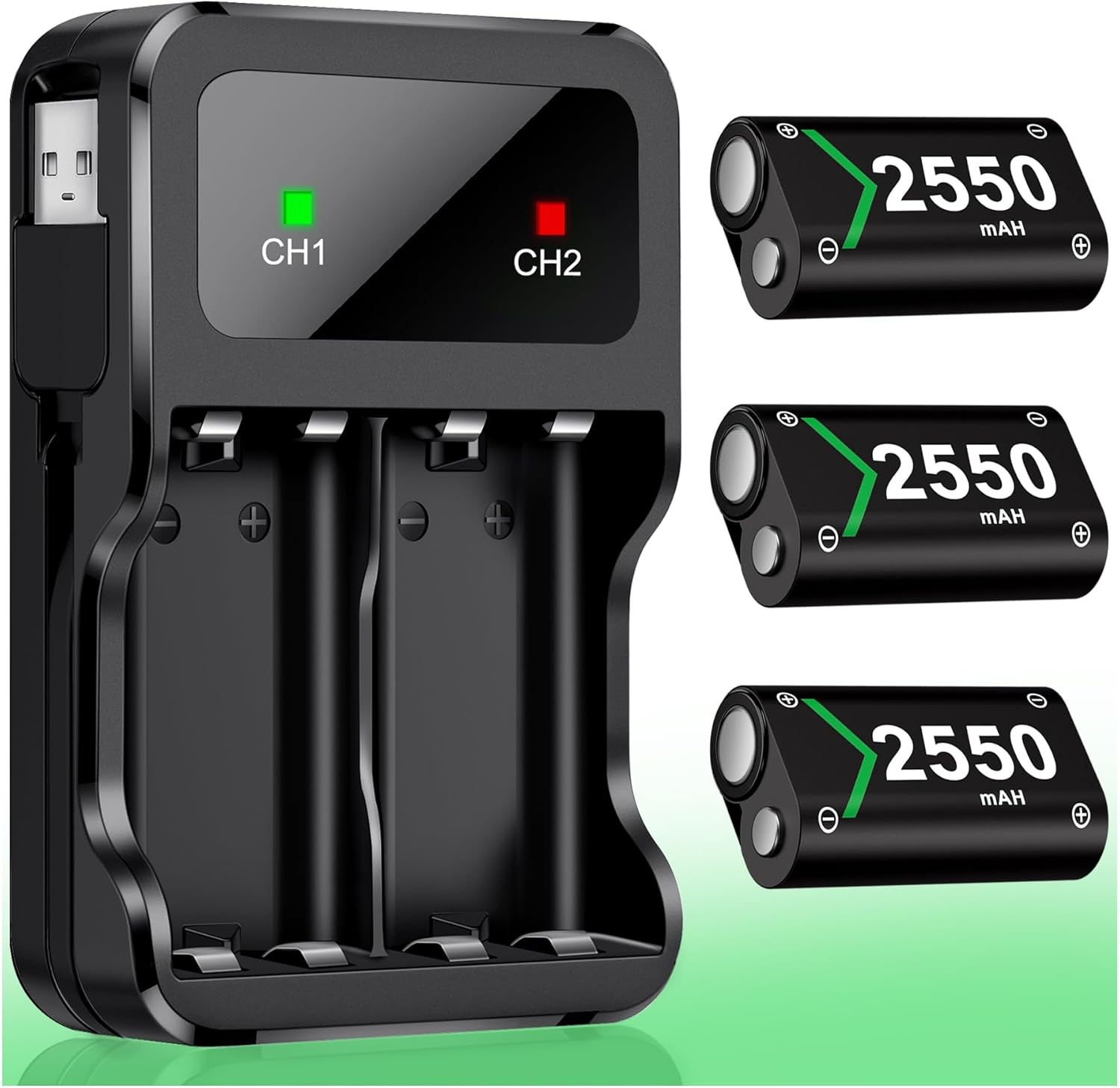 Amazon.com: DINOSTRIKE Rechargeable Controller Battery Pack for Xbox ...