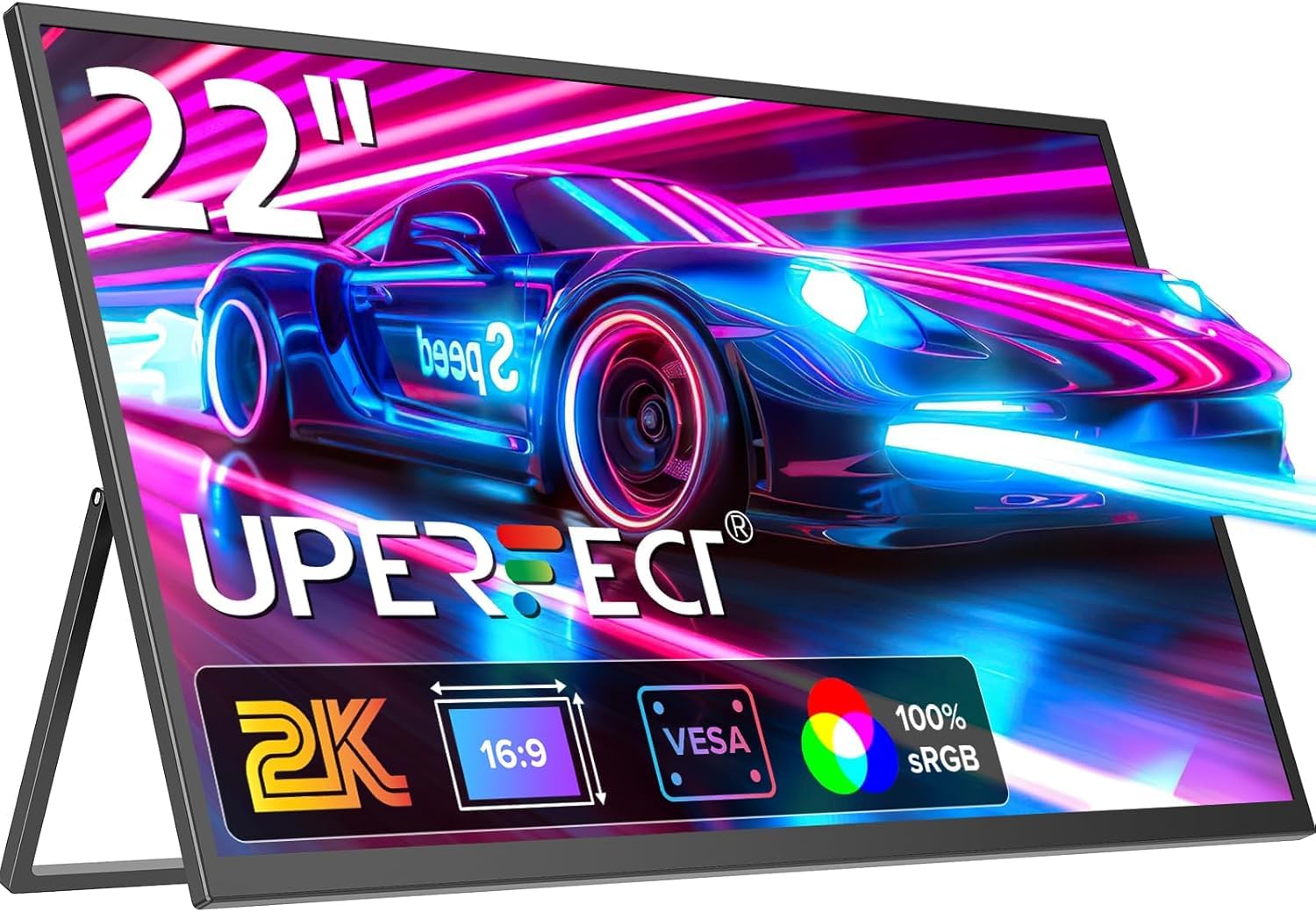 UPERFECT Portable Monitor 22 Inch 2K 2560 * 1440, Large Monitor with ...