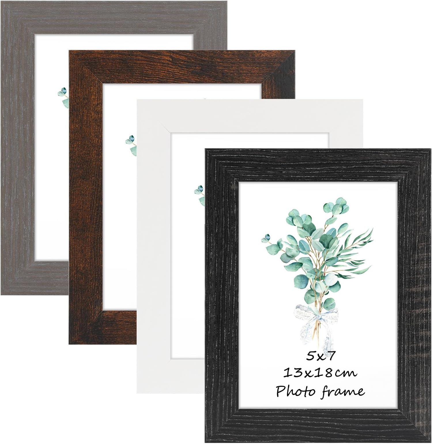 Amazon.com - xnlkros Picture Frame 5x7 Set 6 pack, Farmhouse Rustic ...