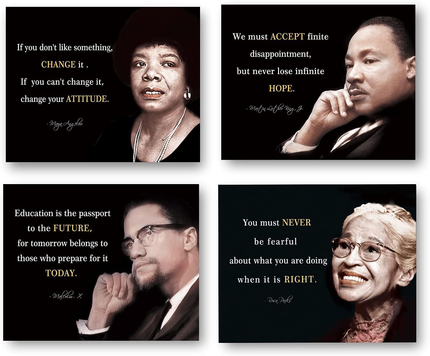 Black History Poster Set: Martin Luther King, Maya Australia | Ubuy