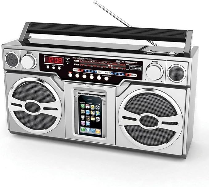 Amazon.com: Innovative Technology 1980's Boom Box with 30 pin Connector ...
