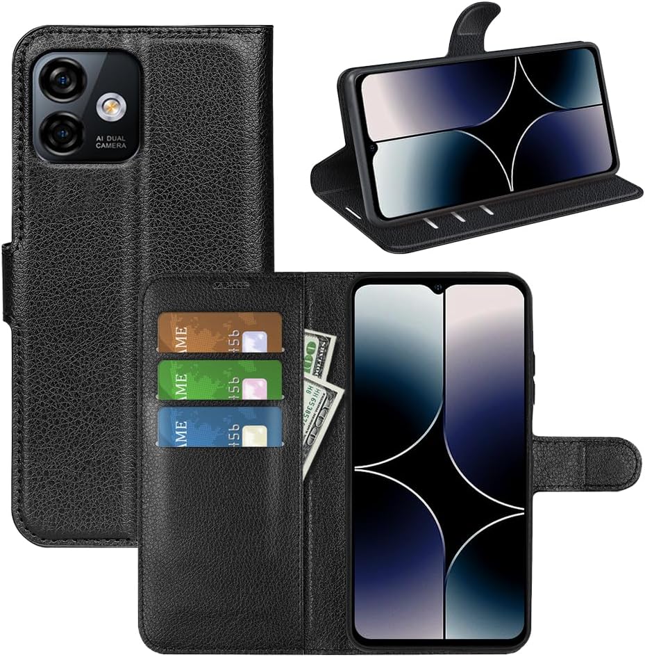 TTYSHTT Kompatibel mit Ulefone Note 16 Pro Hülle, Leder Flip Stoßfeste ...