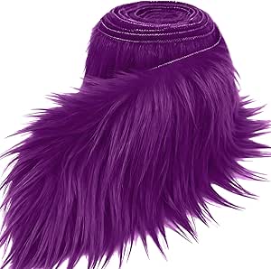 Amazon.com: Light Purple 2x60Inch Faux Fur Shaggy Plush Faux Fur ...