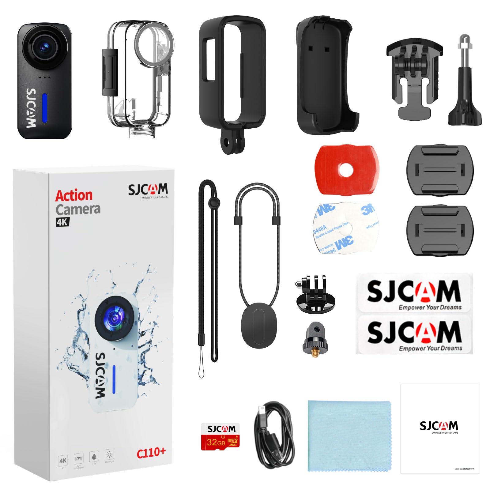 Amazon.com : SJCAM Pocket Cam, 4K Small Action Camera, with Magnetic ...