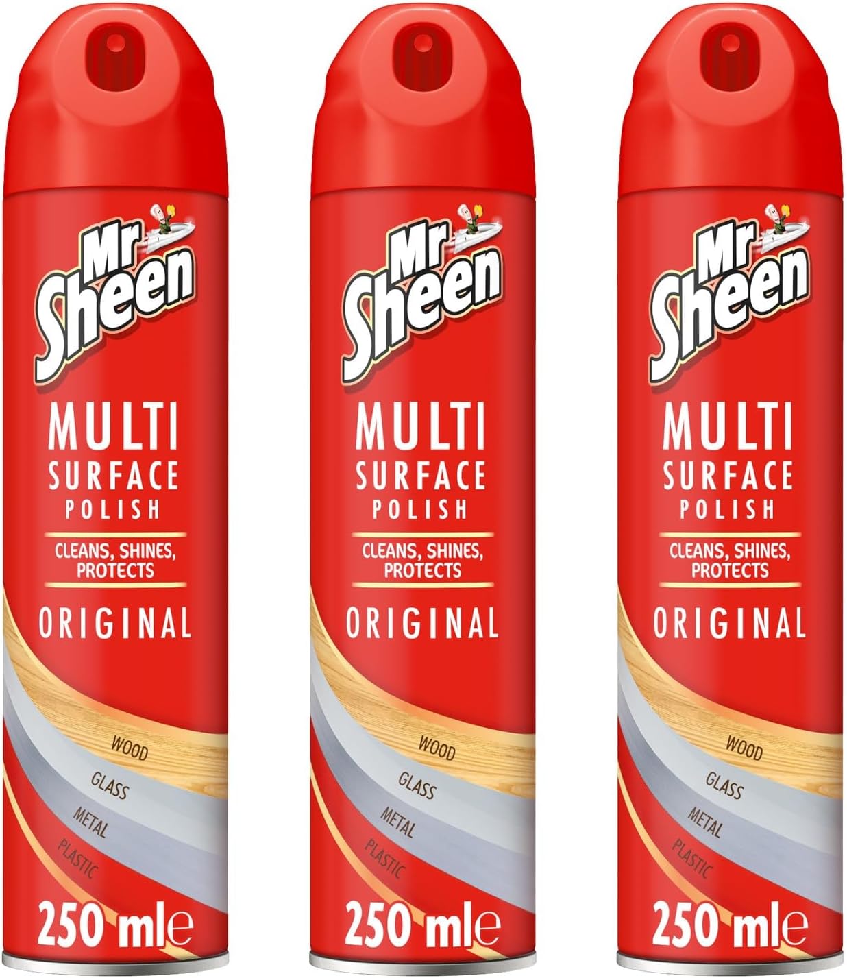 Mr Sheen Multi-Surface Polish Original 250ml Pack of x 3 - packaging ...