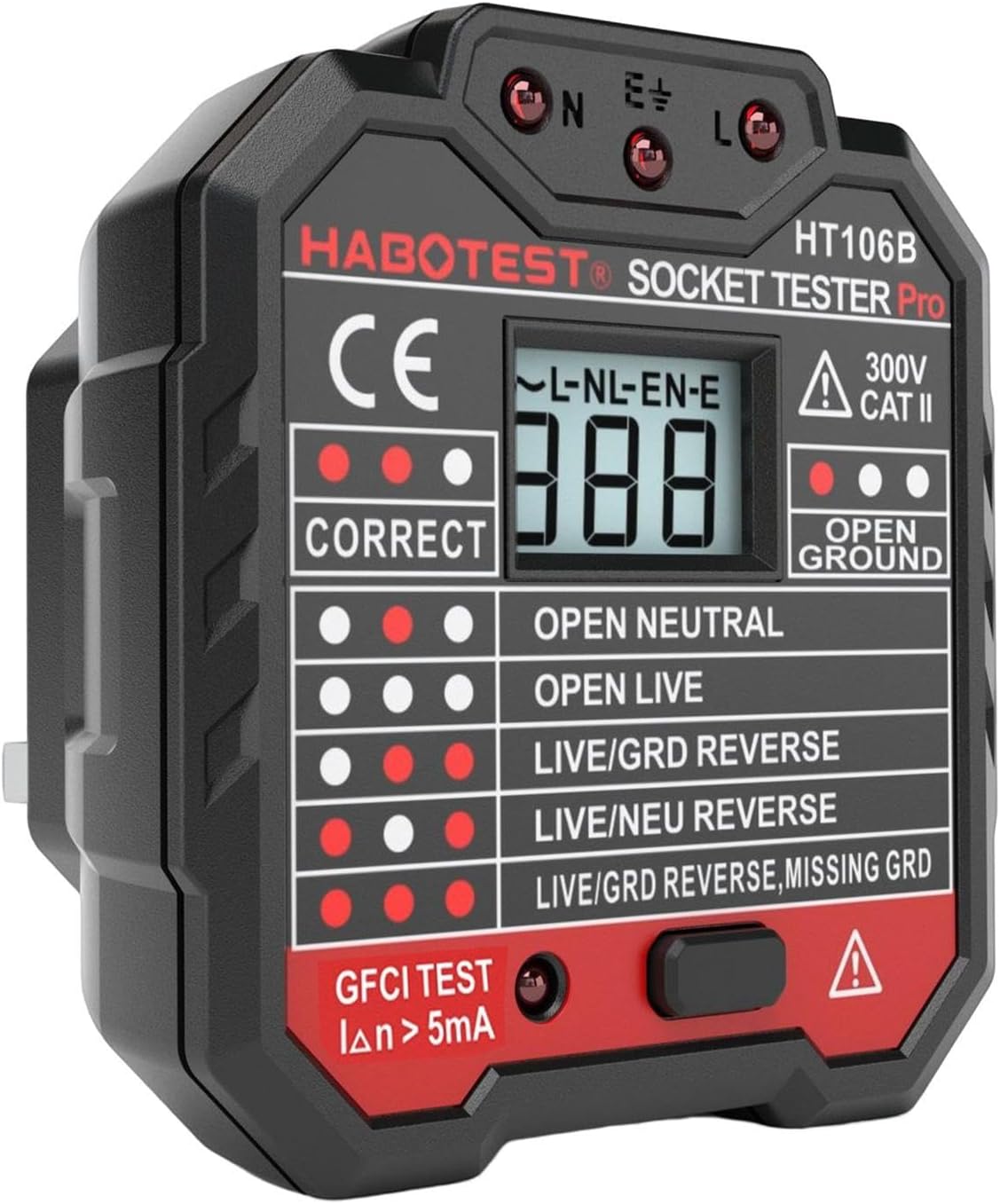 Socket Tester, Outlet Tester with LCD Display, Power Socket Receptacle ...