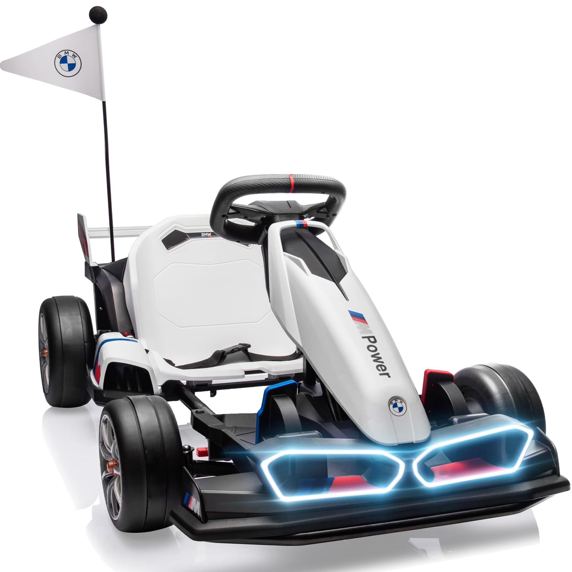 Amazon.com: First Ride On Licensed BMW Electric Go Kart for Kids, 24V ...