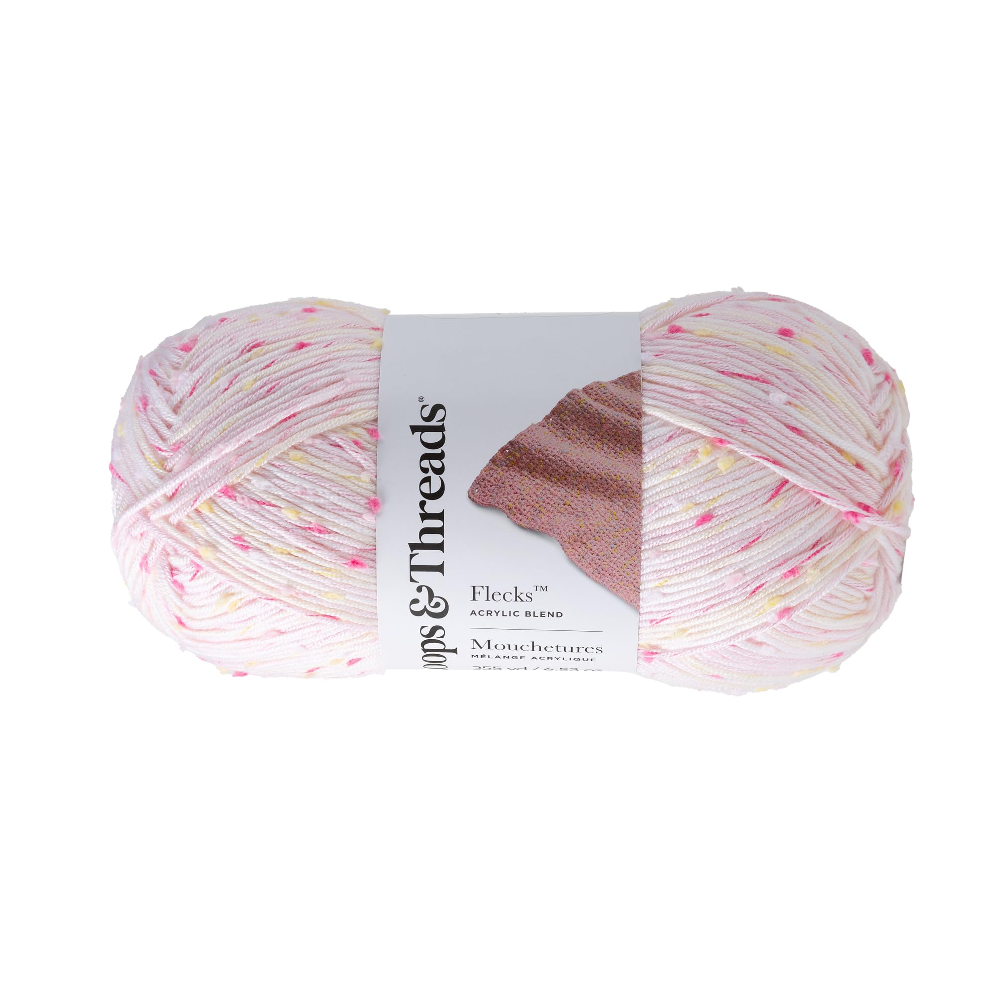 Amazon.com: Flecks Yarn by Loops & Threads - Yarn for Knitting, Crochet ...