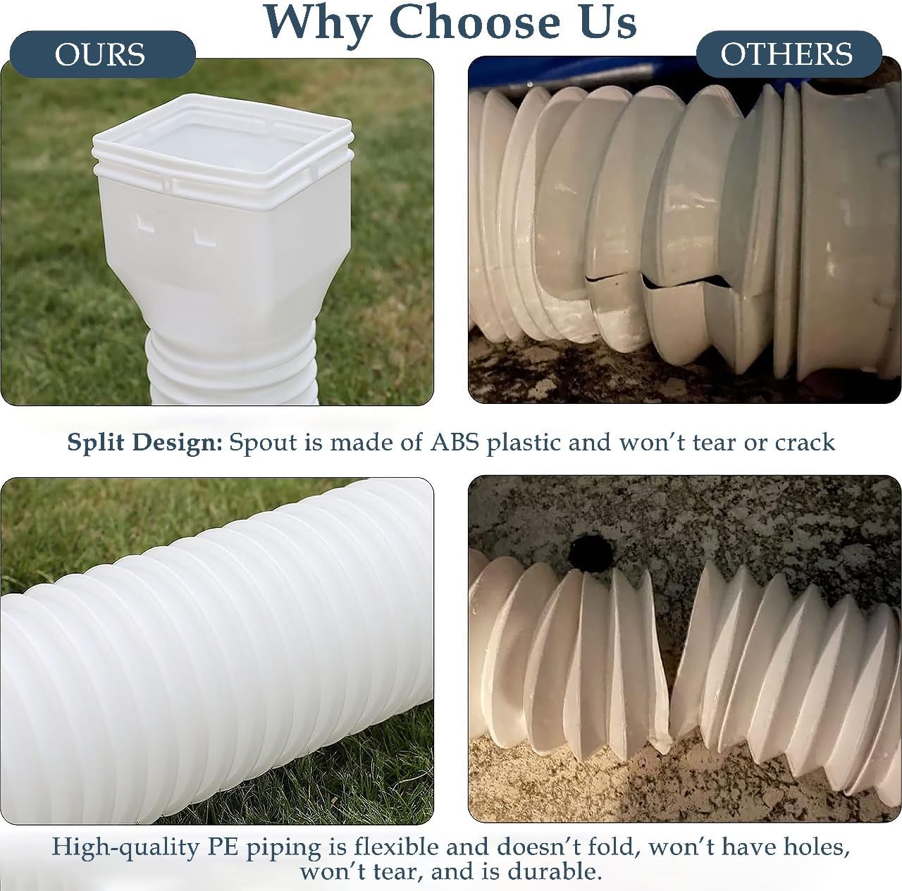 2 Pack white Flexible Rain Gutter Downspout Philippines | Ubuy