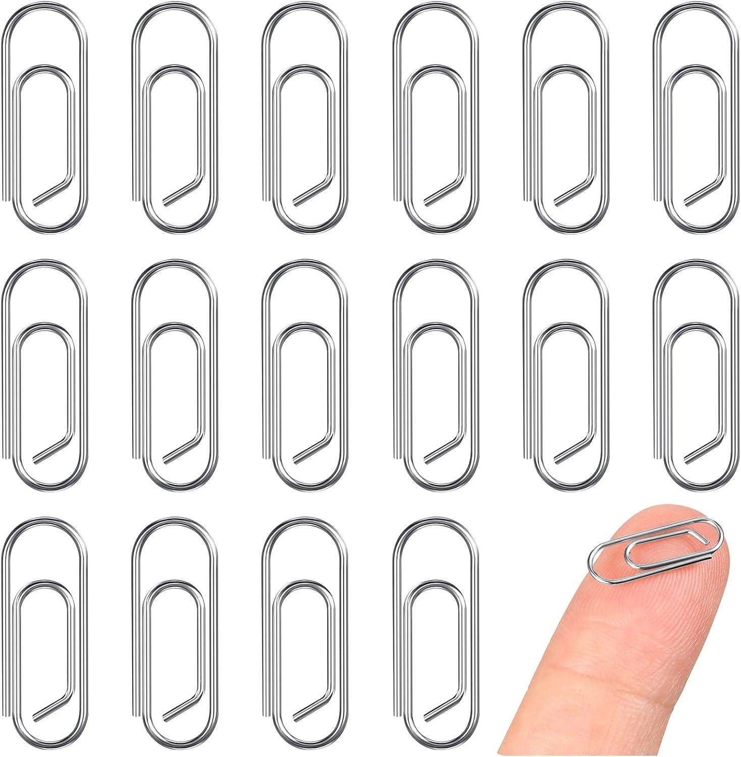 Amazon.com : 100 Pieces Metal Mini Paper Clips 0.59inches (15mm) Finish ...