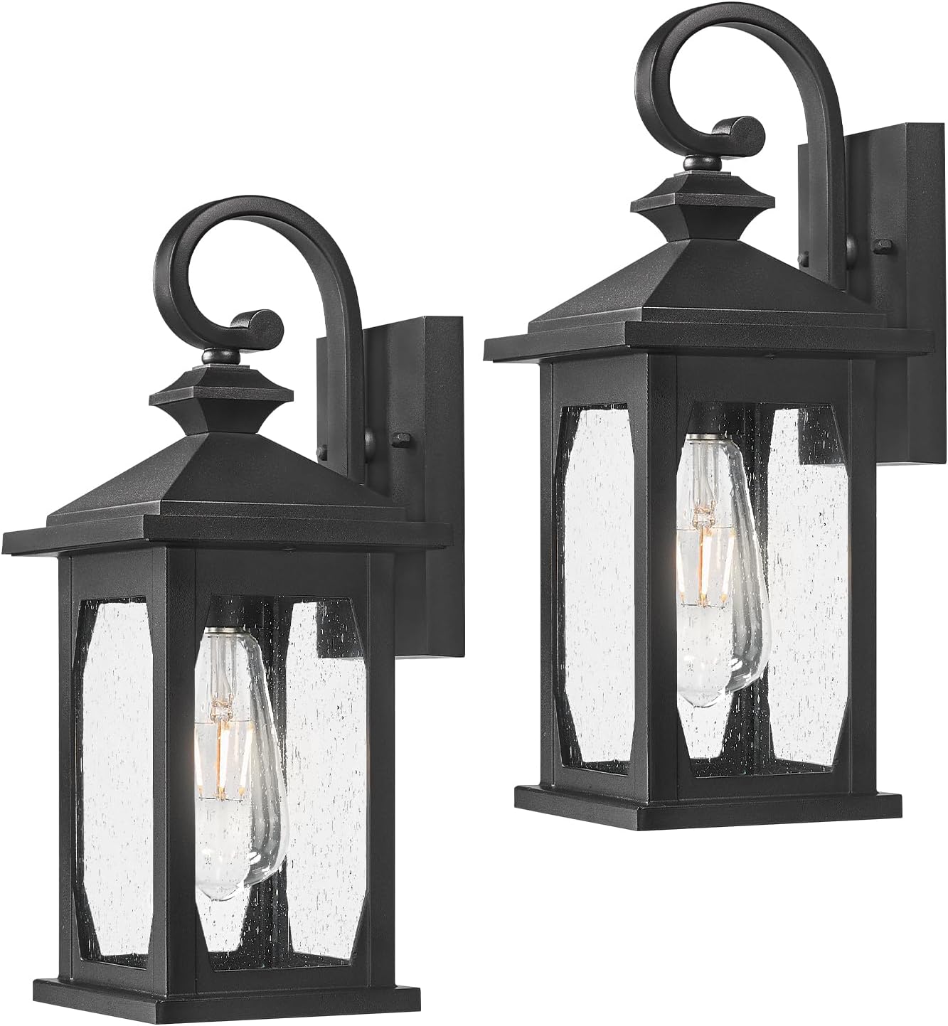 zeyu 2 Pack Outdoor Wall Sconces, Farmhouse Outdoor Porch Lights Wall ...