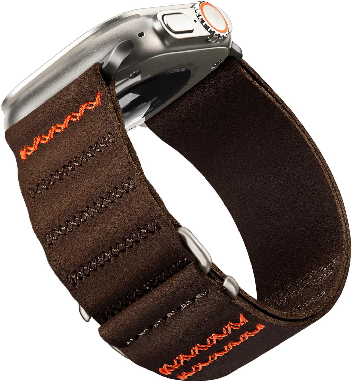 Suitisbest Leather Straps Compatible with Apple Watch Ultra 2 Strap ...