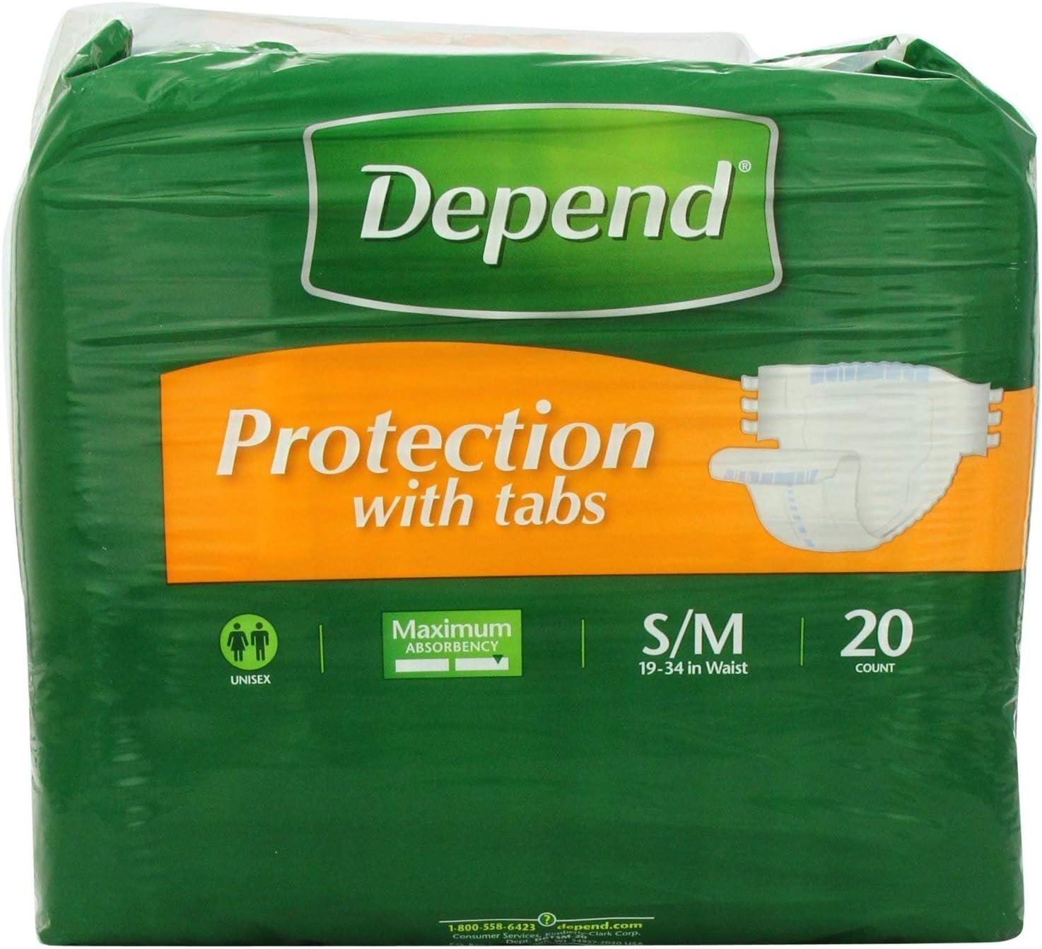 Amazon.com: Depend Protection with Tabs, [Large], Maximum Absorbency ...
