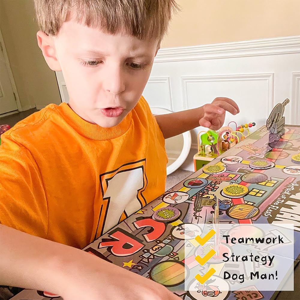 Snapklik.com : Dog Man Attack Of The FLEAS Cooperative Board Game Based ...