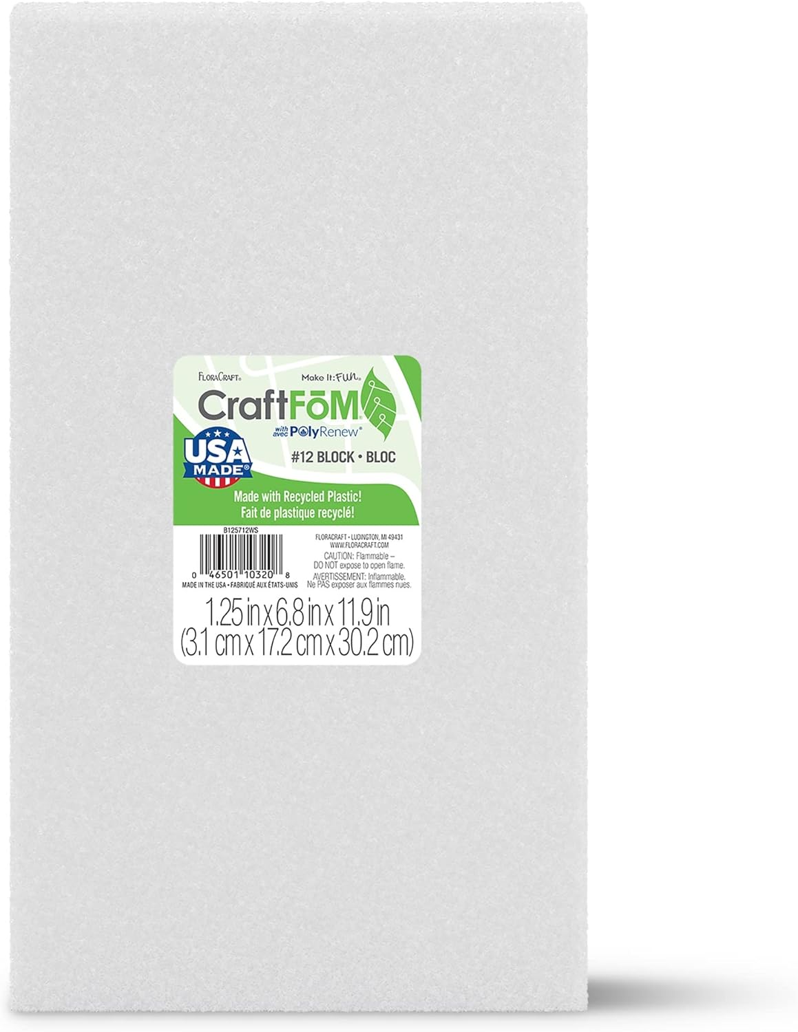 Amazon.com: Bulk Buy: Floracraft Styrofoam Block 11 7/8"X6 5/8"X1 3/16 ...