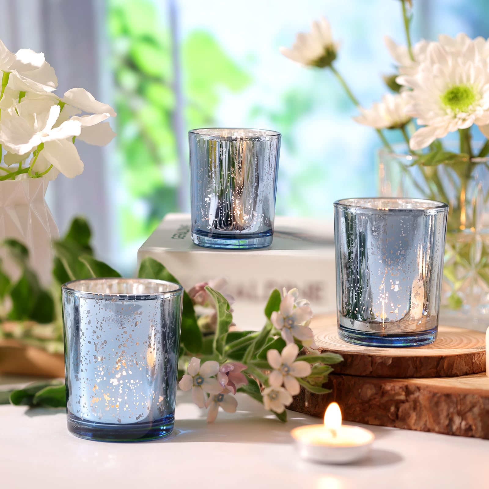 Mercury Glass Tealight Holders Gold Mercury Glass Votive – Hueseeka