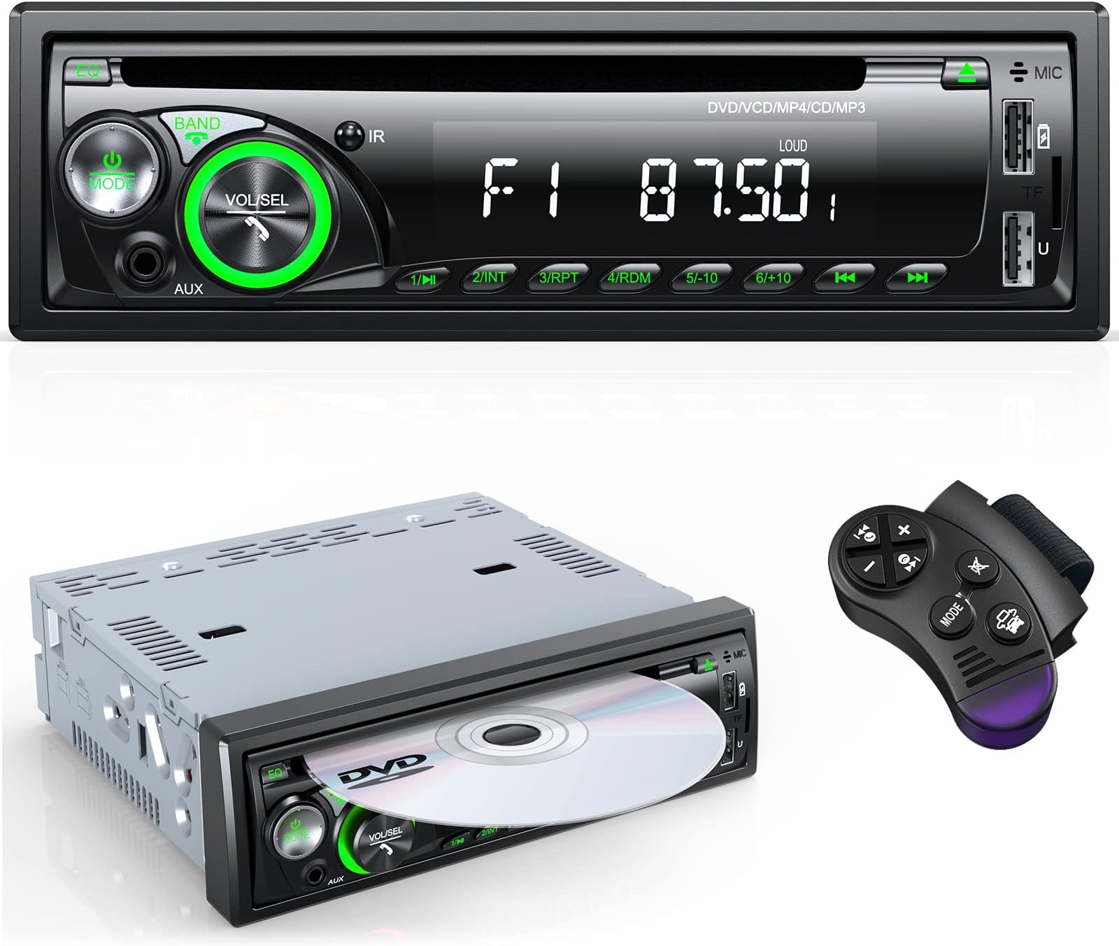 RDS Autoradio Bluetooth con Lettore CD DVD per 12-24V, FM/AM Stereo ...