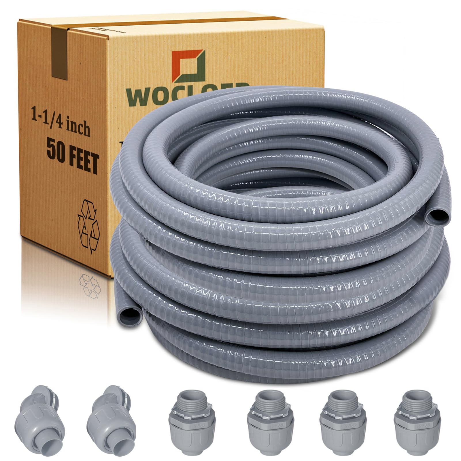 Liquid Tight Conduit 1 1 4 Inch 50 Feet Flexible Non Metallic Liquid