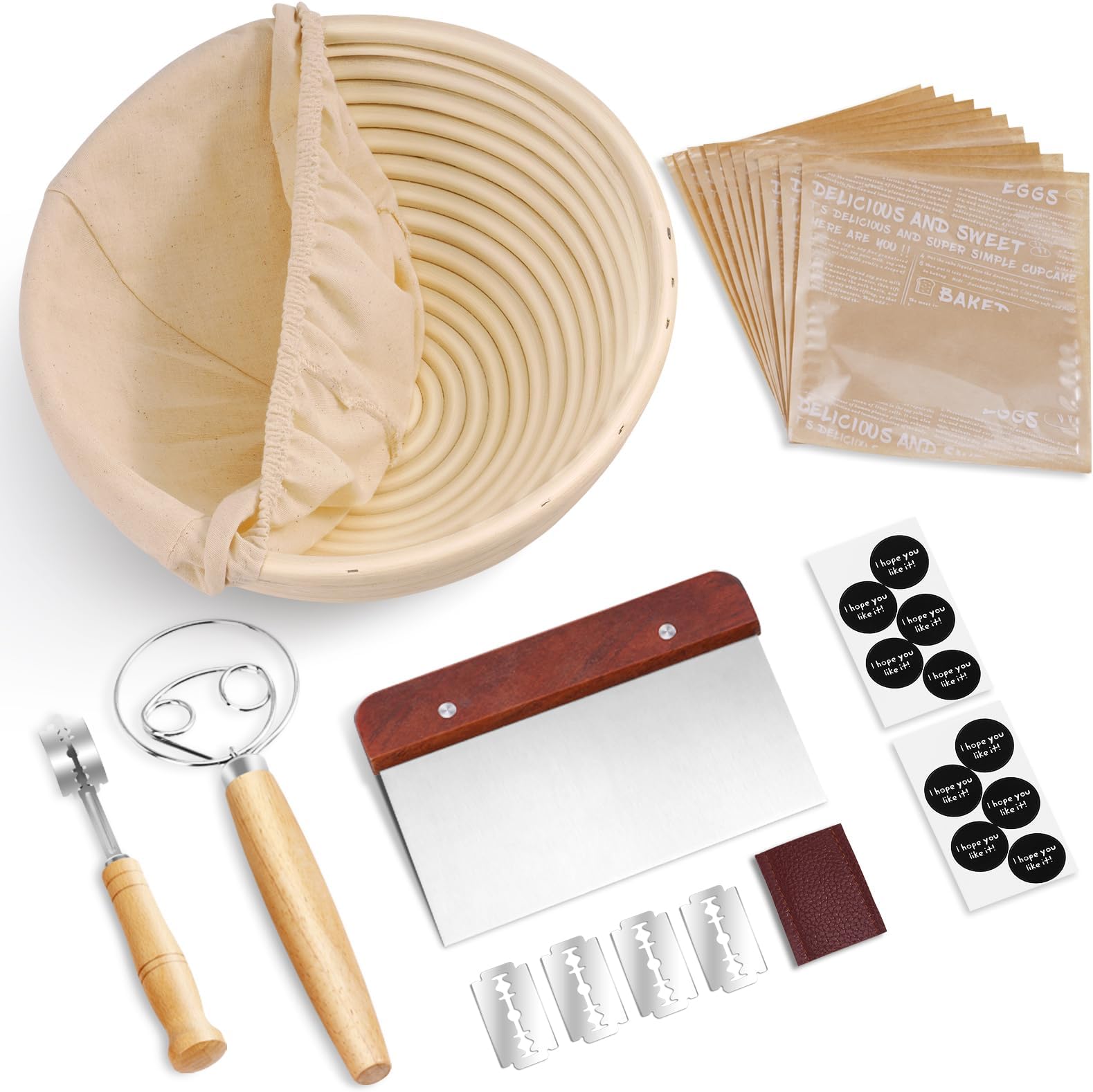 Amazon.com: Unihopper Bread Proofing Basket Set of 2，8 Inch & 9 Inch ...