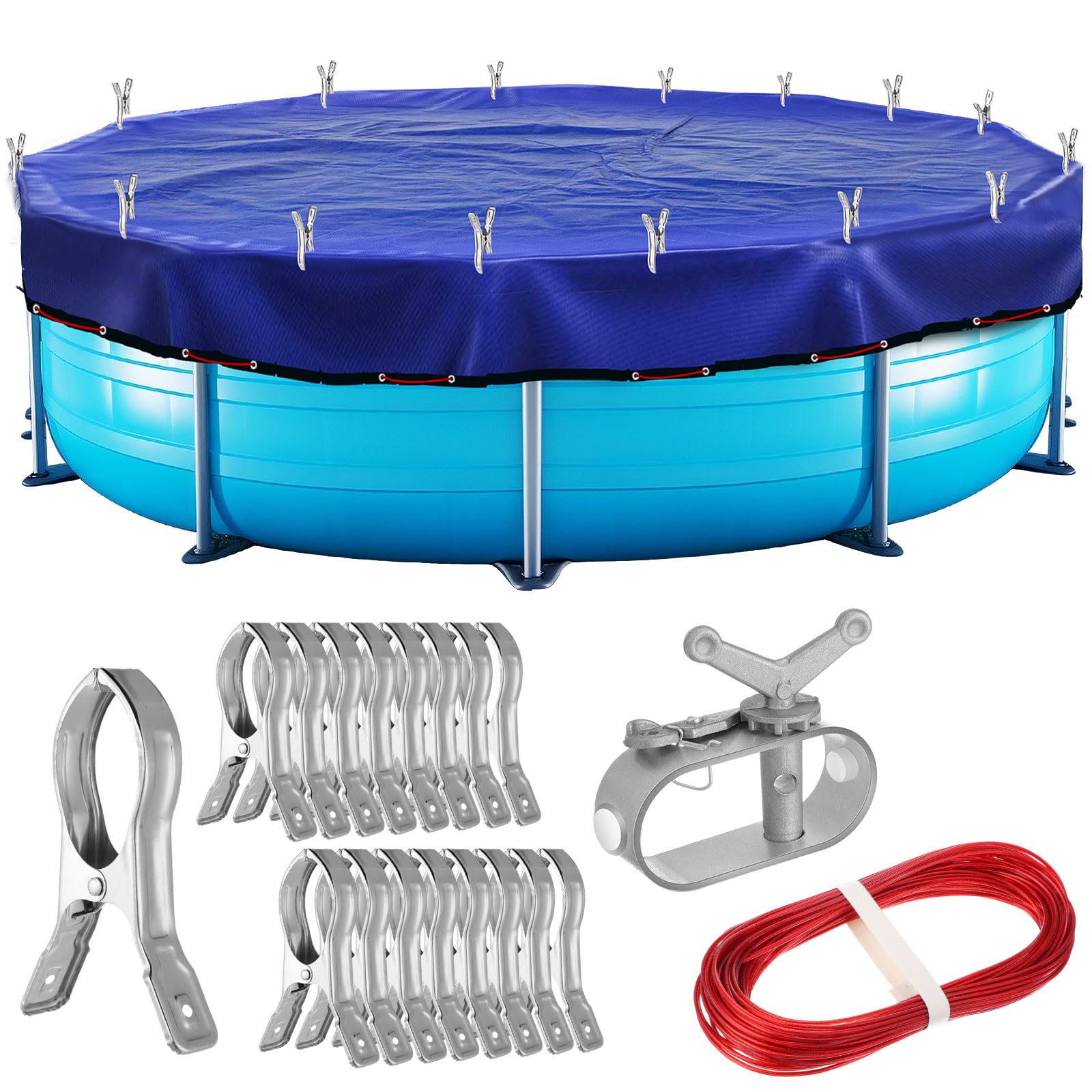 Amazon.com : 22ft Round Pool Cover Fits 18ft Pool Winter Cover Thick ...
