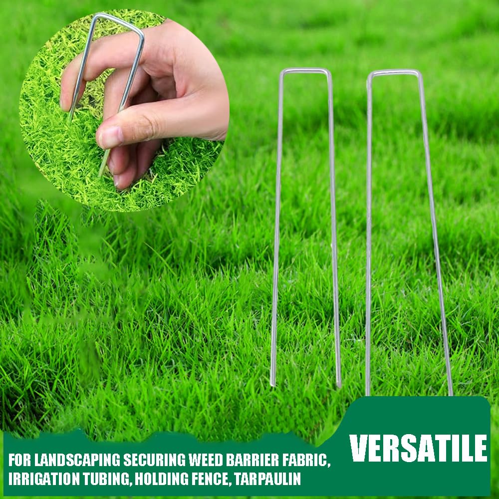 Snapklik.com : 10 Pcs 6 Inch Garden Stakes Galvanized Landscape Staples ...