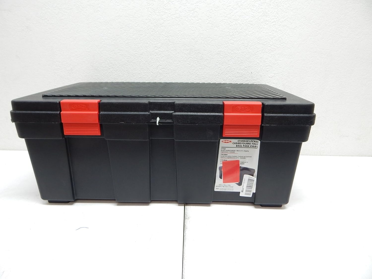 GSC SL3500 Storage Locker, Black with Red Latches, 33X19-Inch : Amazon ...
