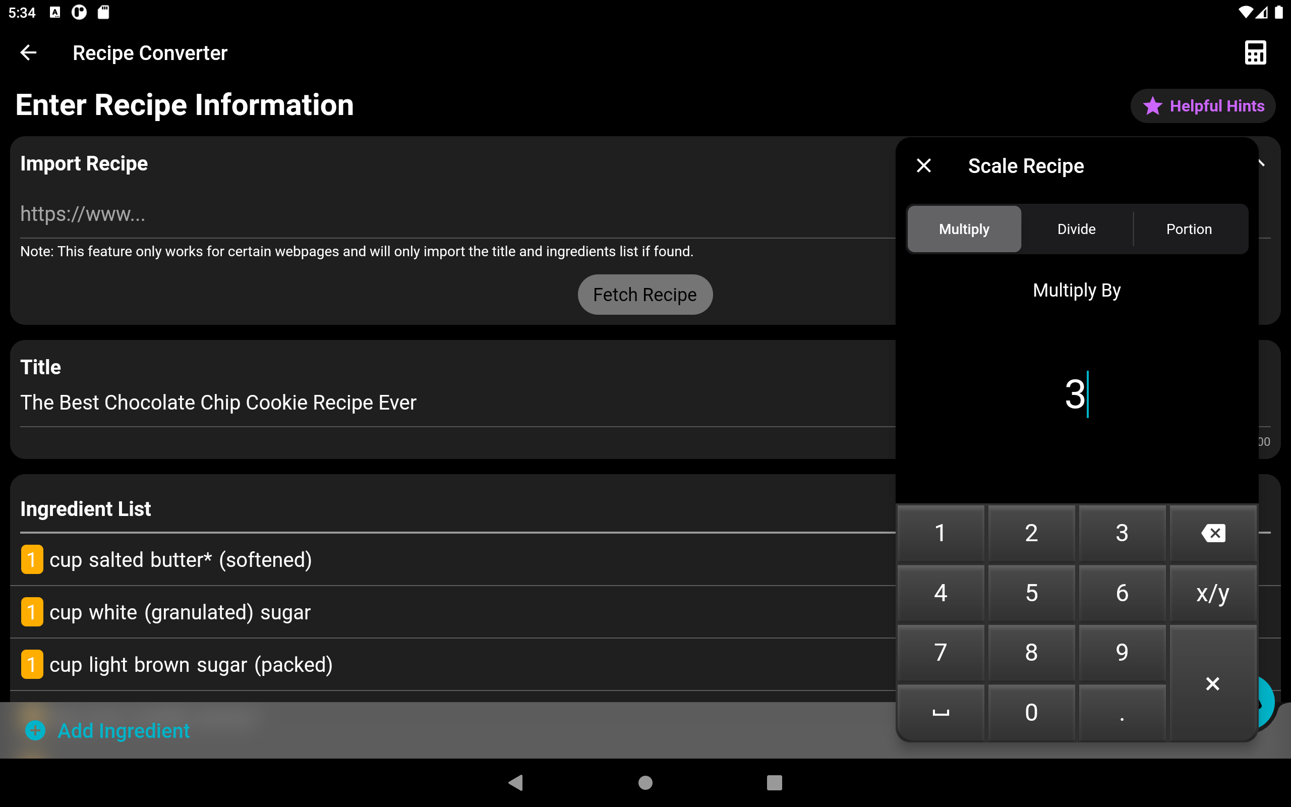 Recipe Calculator - App on Amazon Appstore