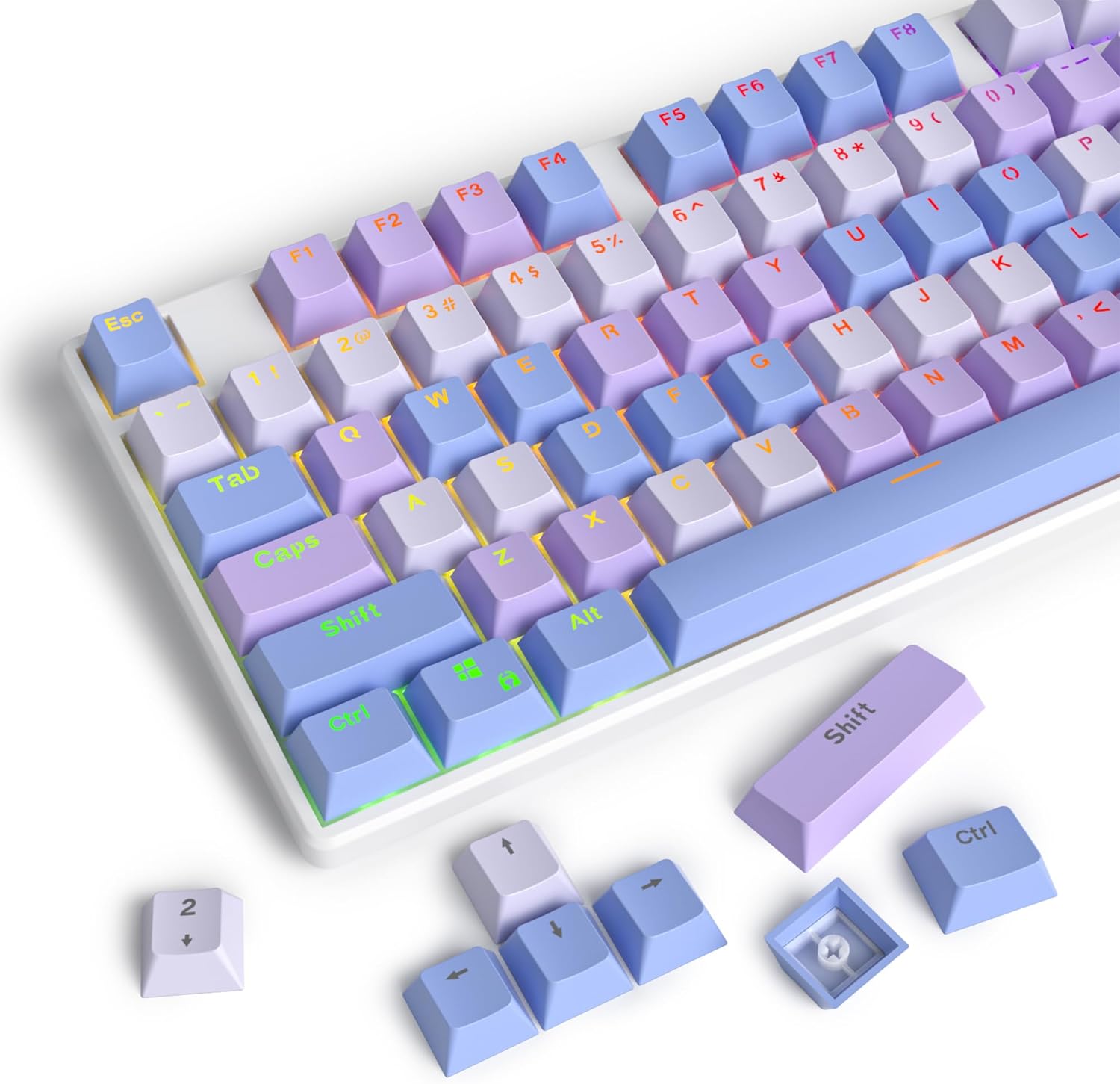 Amazon.com: Mosptnspg 104 PBT Keycaps, Dye Sublimation OEM Profile ...