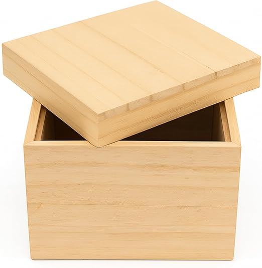 Amazon.de: Intergarden Holzbox mit Deckel 15 cm – eckige ...